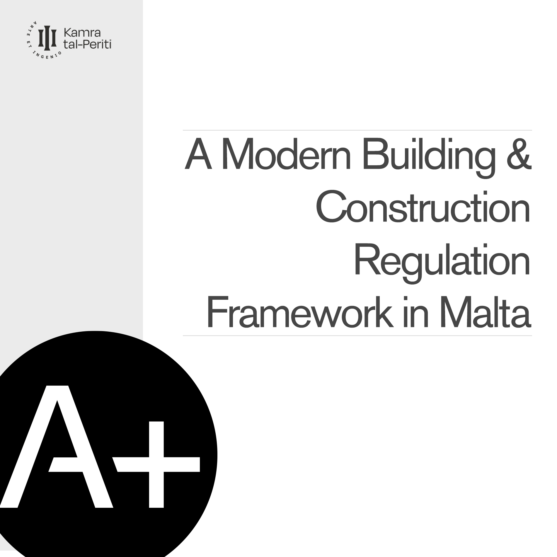 A Modern Building and Construction Regulation Framework for Malta - Archi+